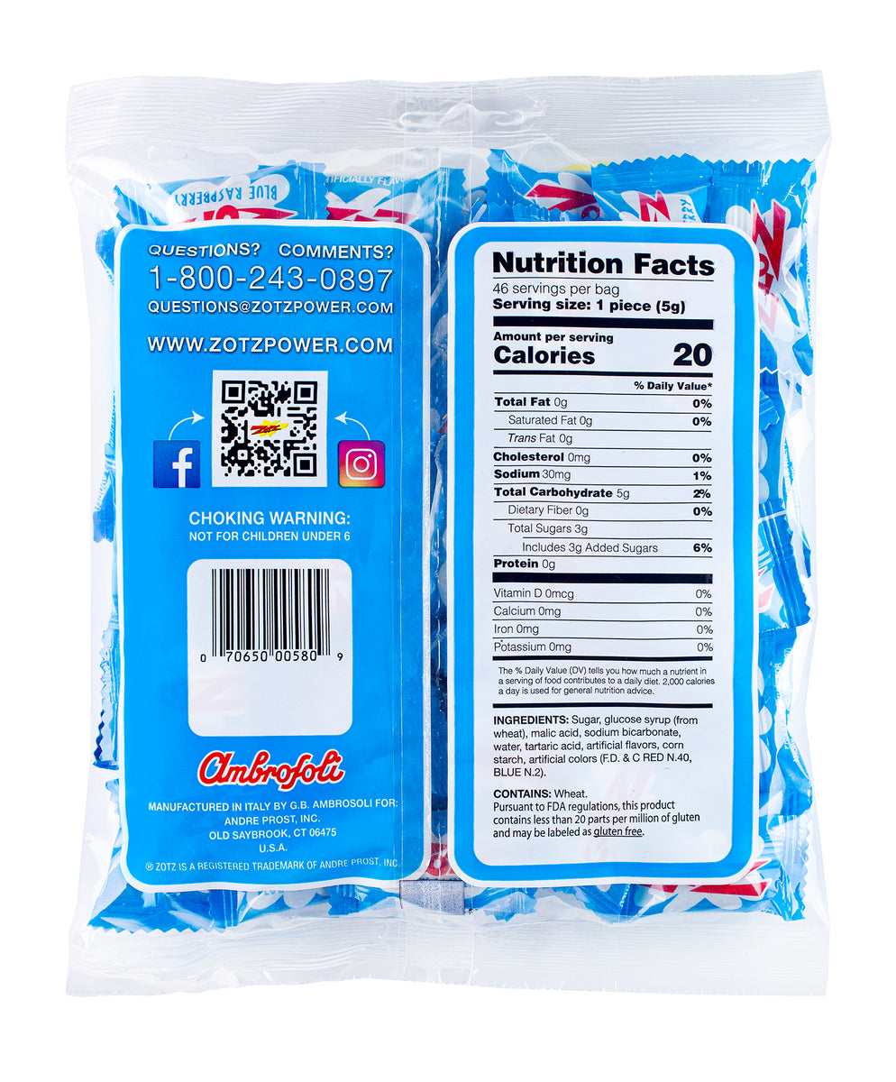 ZOTZ BLUE RASPBERRY – The Penny Candy Store
