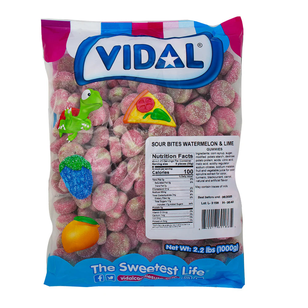 GUMMI SOUR BITES WATERMELON & LIME VIDAL – The Penny Candy Store