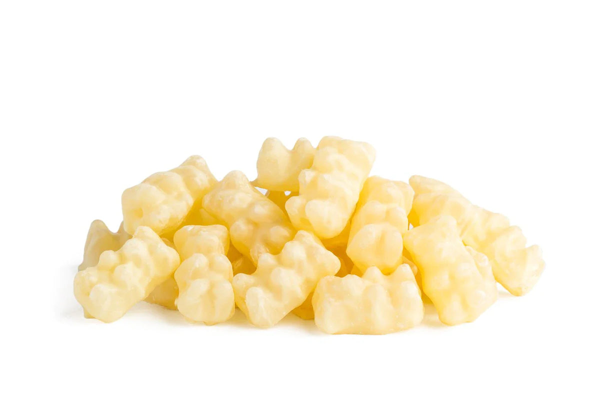 WHITE CHOCOLATE COVERED GUMMI BEARS – The Penny Candy Store