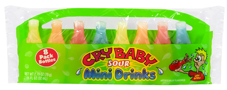 CRY BABY SOUR WAX BOTTLES 8-PACK – The Penny Candy Store