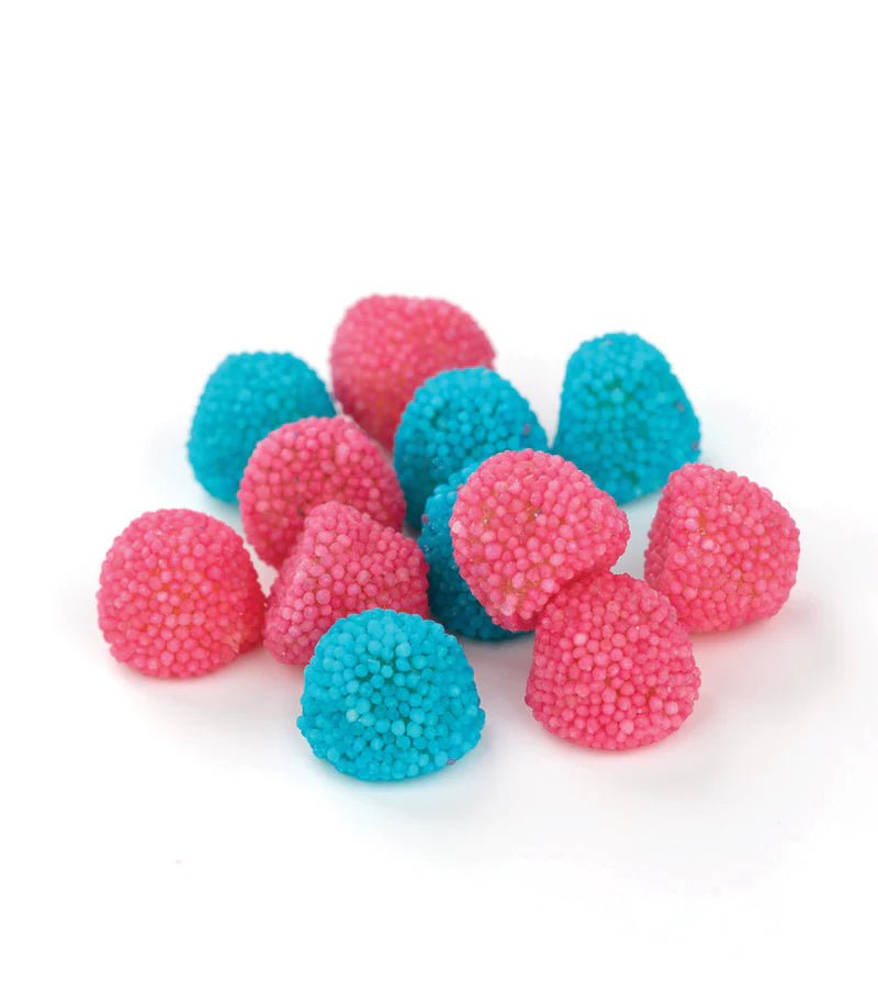 PINK AND BLUE BUBBLE GUM GUMMI BERRIES – The Penny Candy Store