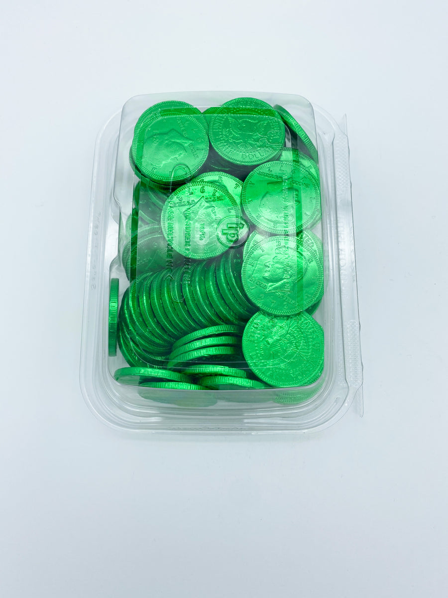 GREEN CHOCOLATE COINS – The Penny Candy Store